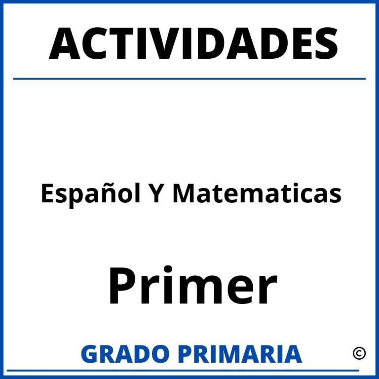 Actividades De Español De Primer Grado
