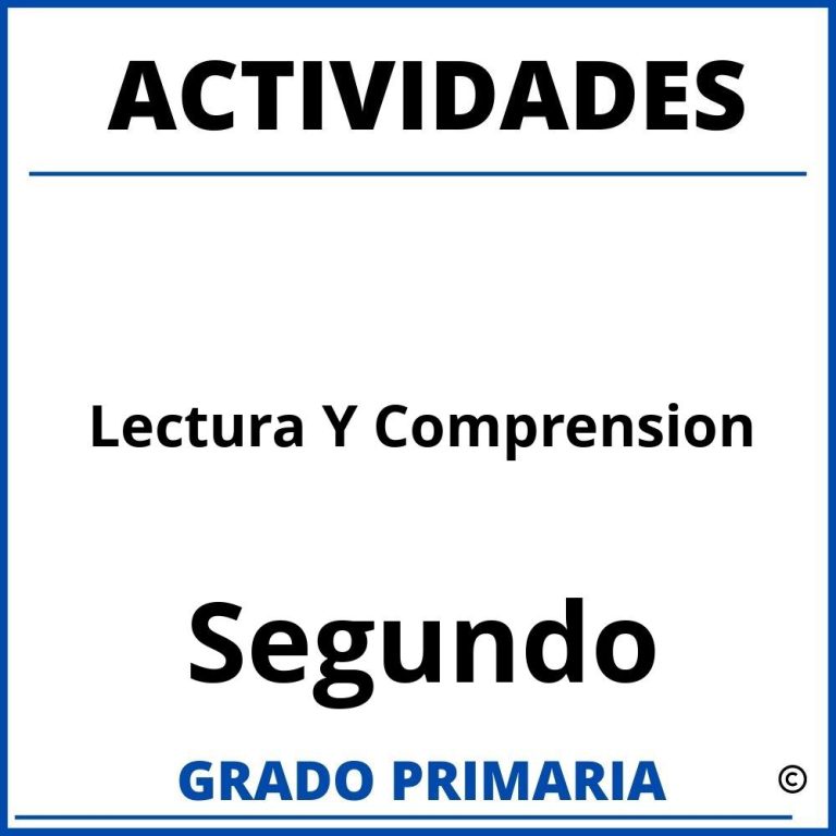 Actividades De Comprension De Lectura Para Cuarto Grado