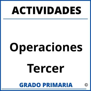 Actividades De Operaciones Basicas Para Primer Grado