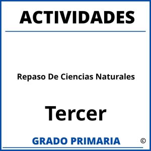 Actividades De Refuerzo Ciencias Naturales Grado Quinto
