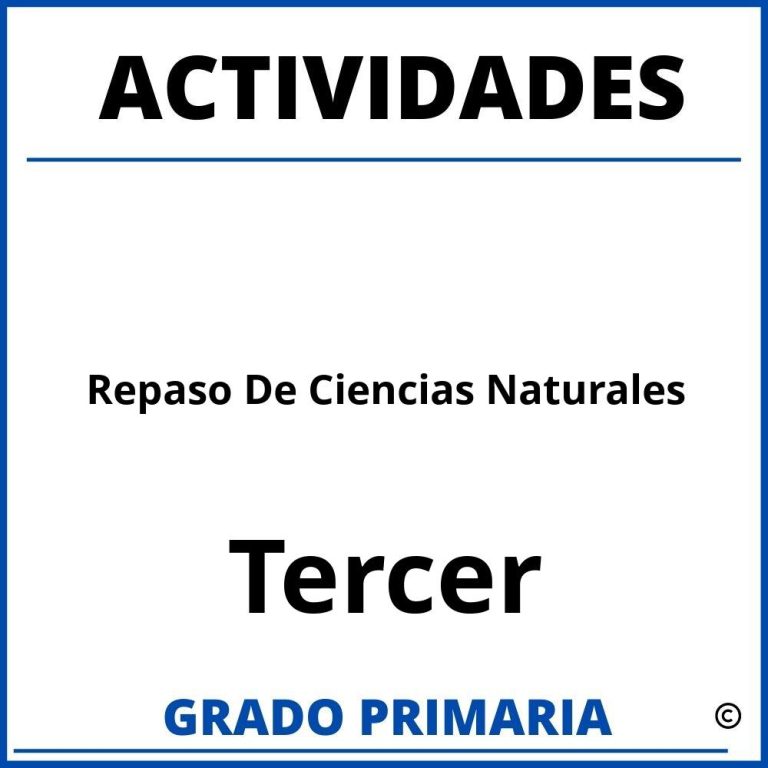 Actividades De Ciencias Naturales Para Quinto Grado Lainitas
